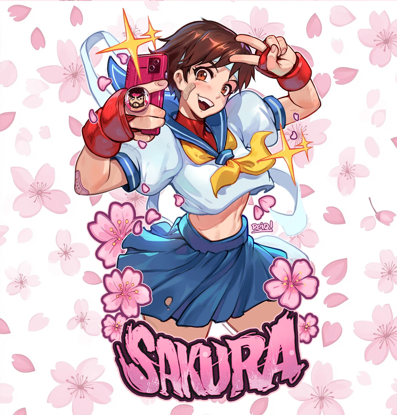 Sakura 🌸 STICKER Clear & Glitter Ver – REIQSHOP